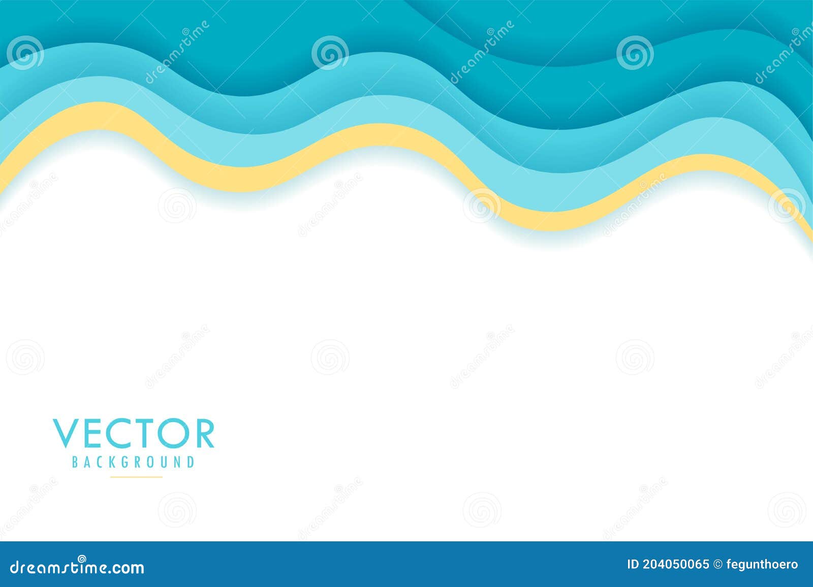 Cover, Header, Card with Wavy, Wave Curve Shape Background Template ...