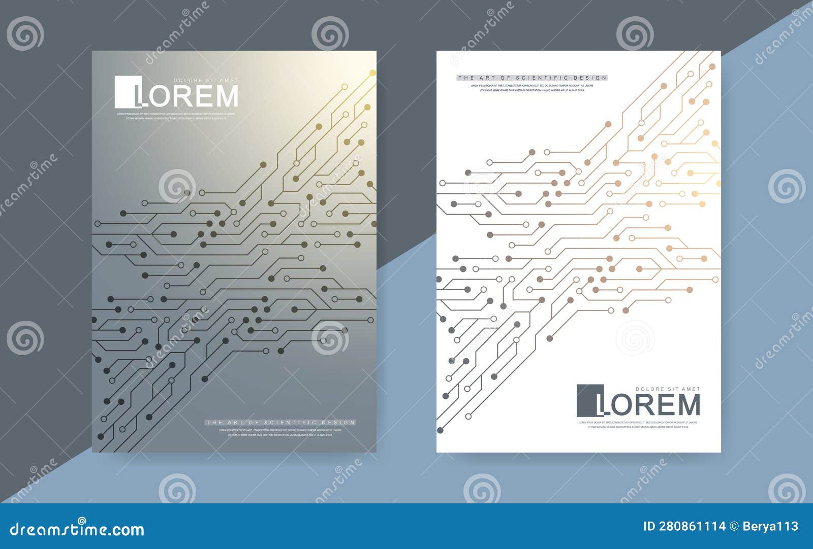 Cover Header Design with Electronic Texture for Brochure, Header, Flyer ...