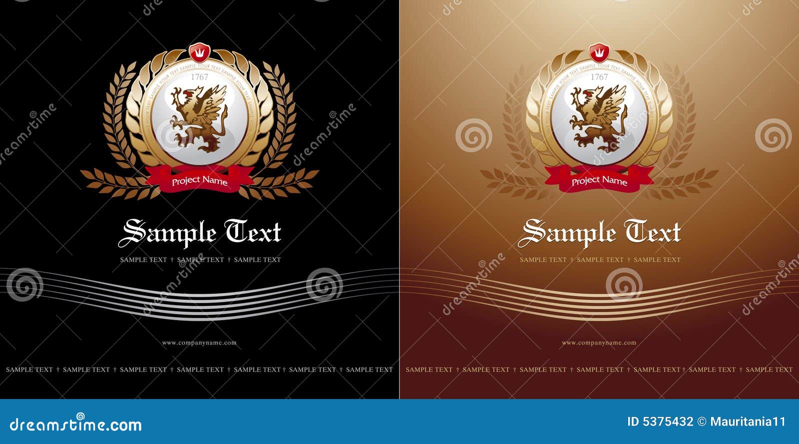 Cover with Logo-coat in Two Variants Stock Vector - Illustration of ...