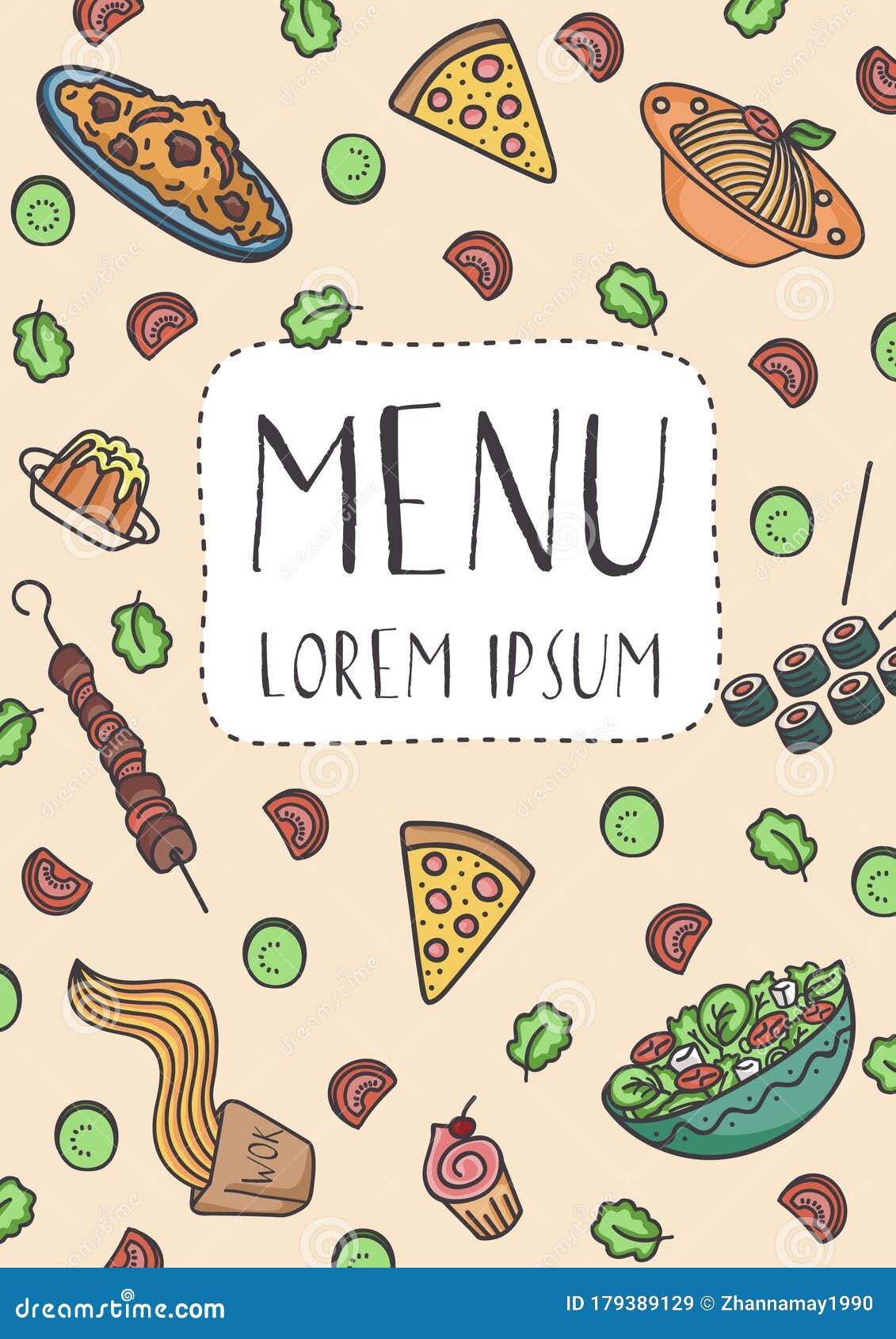 Cover for the menu stock vector. Illustration of board - 179389129