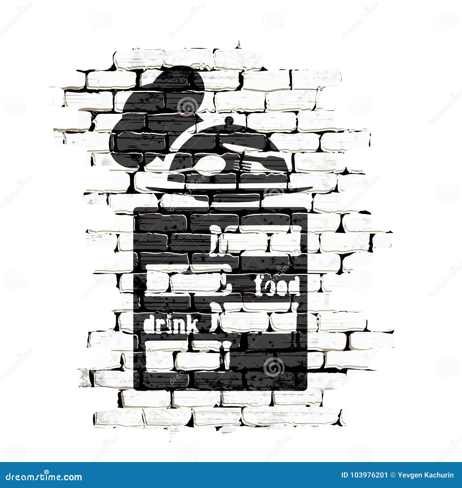 Cover Menu Template and Brick Wall Pattern Stock Vector - Illustration ...