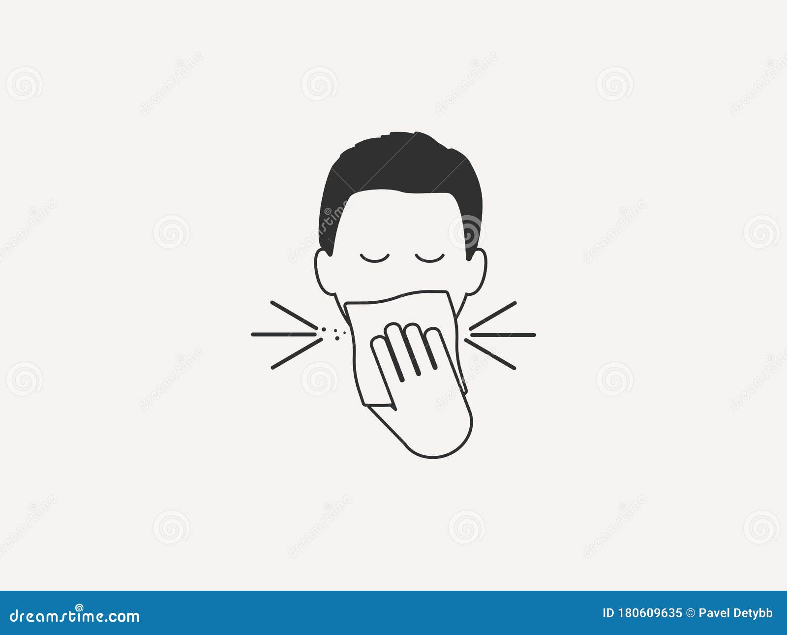 Cover Mouth Icon. Vector Illustration, Flat Design Stock Illustration ...