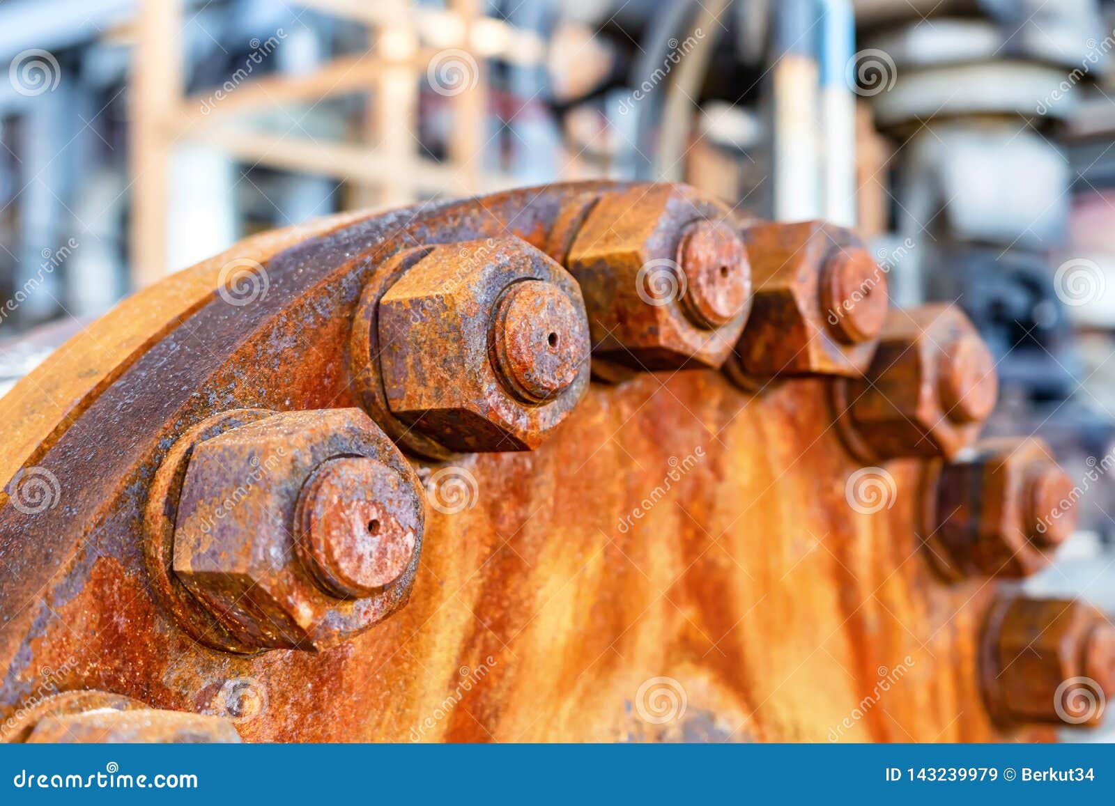 The Cover of the Old Rusty Heat Exchanger Covered with the Same Rusty ...