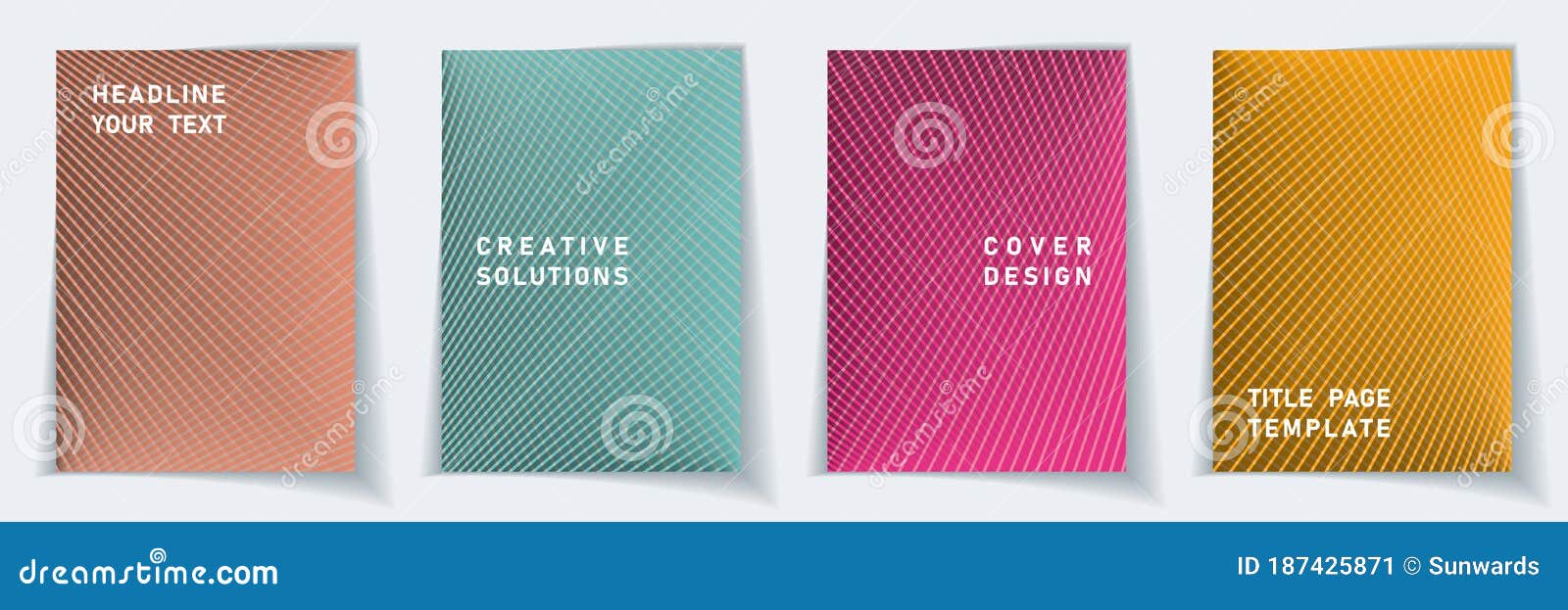 Cover Page Abstract Layout Vector Design Set. Stock Vector ...