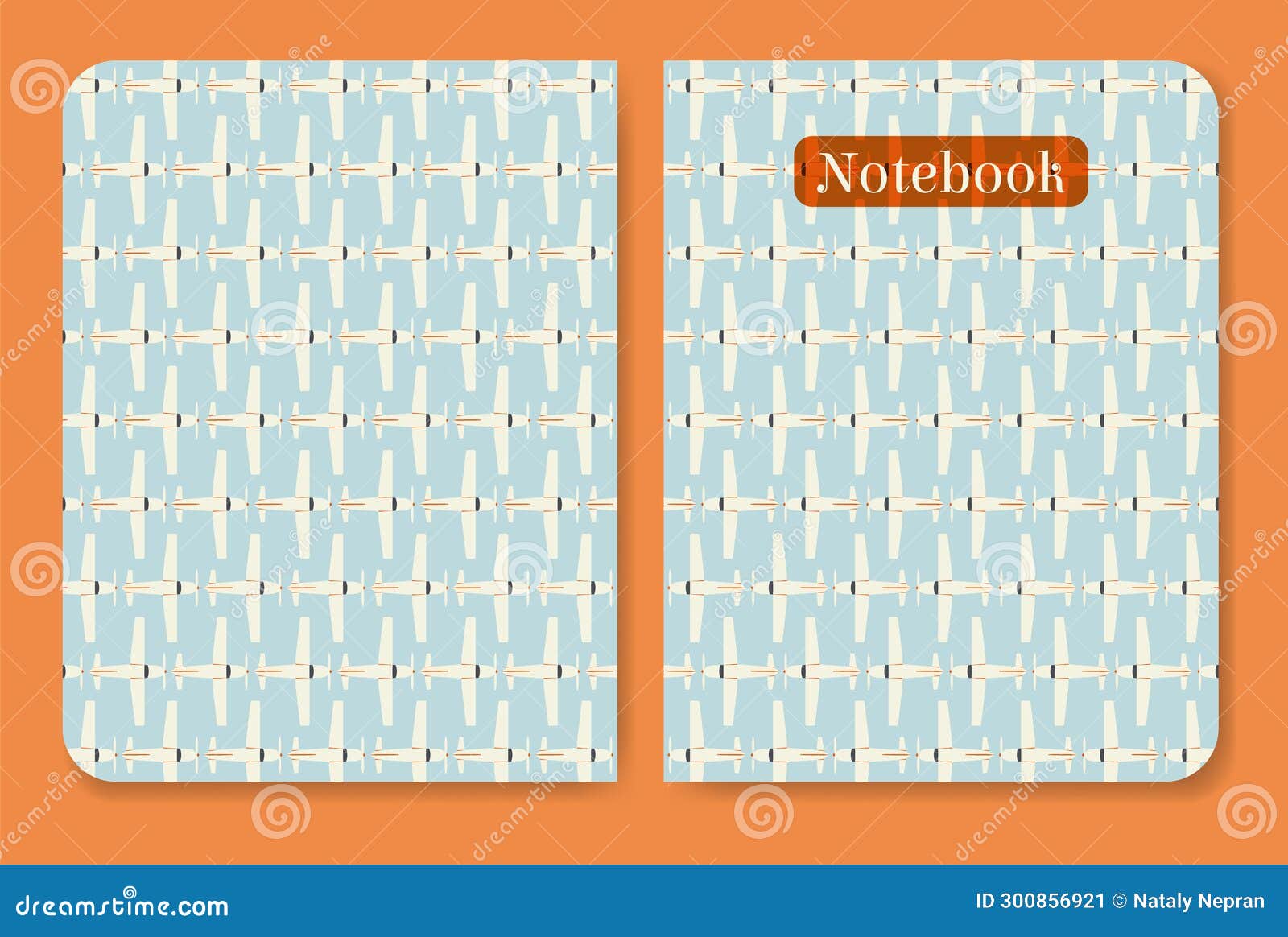 Cover Page Design for Notebook in Funny Style. Kids Pattern with Planes ...