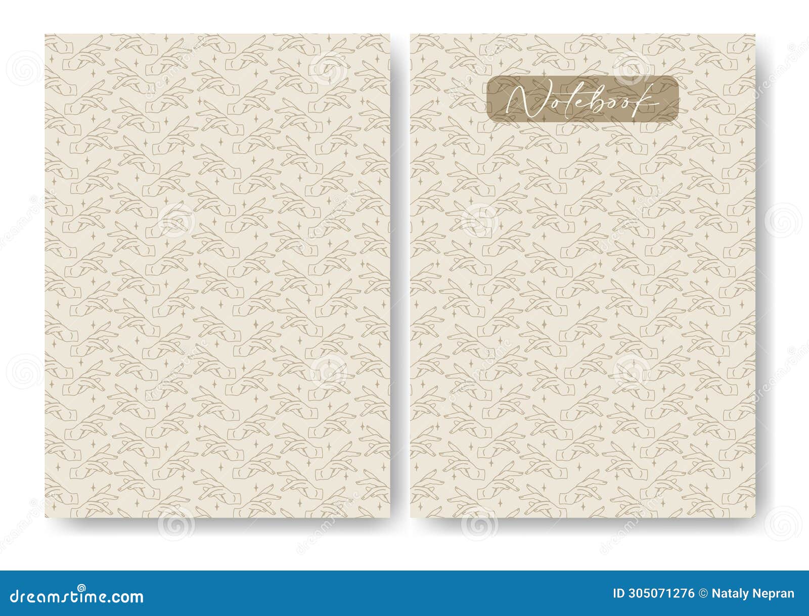 Cover Page Design for Notebook in Minimalist Style. Magic Diary with ...