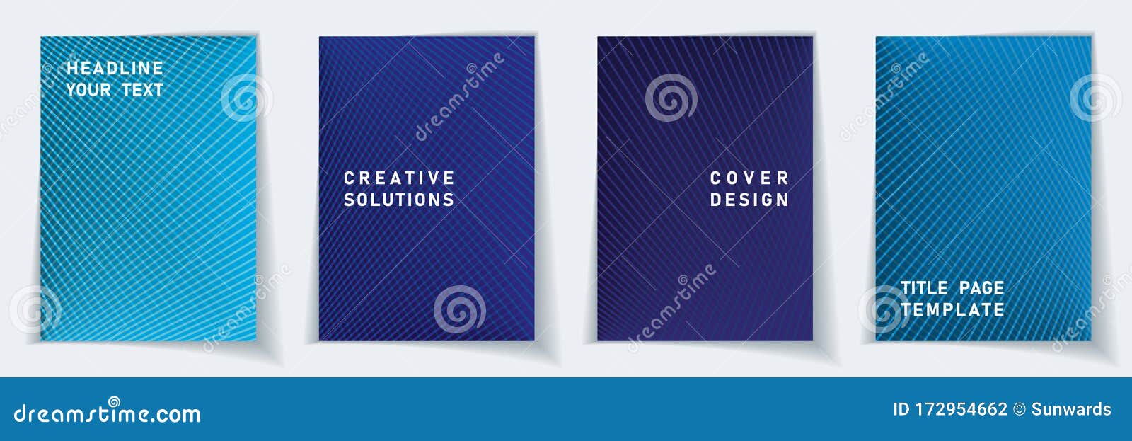 Cover Page A4 Layout Vector Design Set. Stock Vector - Illustration of ...