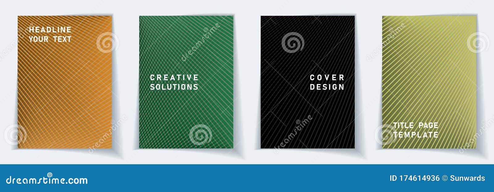 Cover Page A4 Layout Vector Design Set. Stock Vector - Illustration of ...