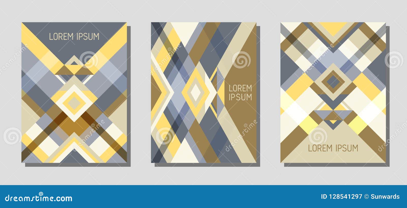 Cover Page Layout Vector Template Geometric Design Stock Vector ...