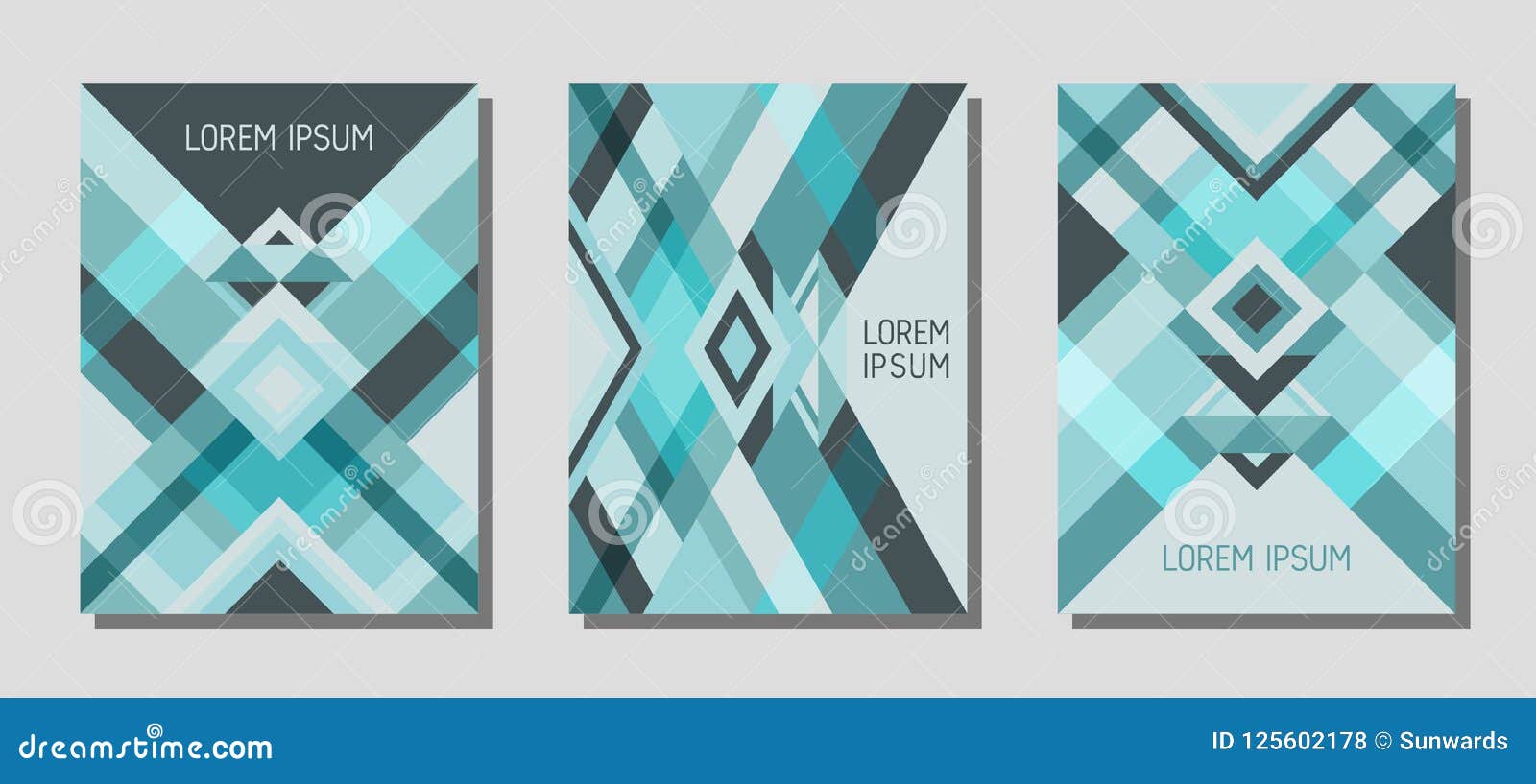 Cover Page Layout Vector Template Geometric Design with Triangles and ...