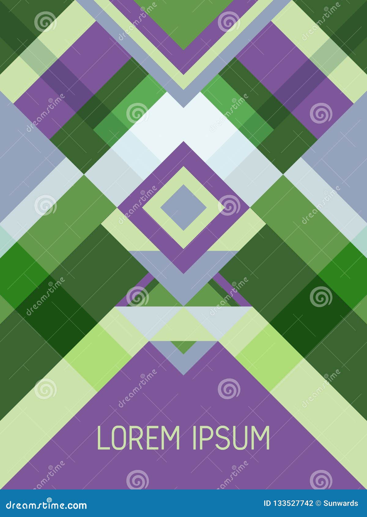Cover Page Layout Vector Template Geometric Design with Triangles and ...
