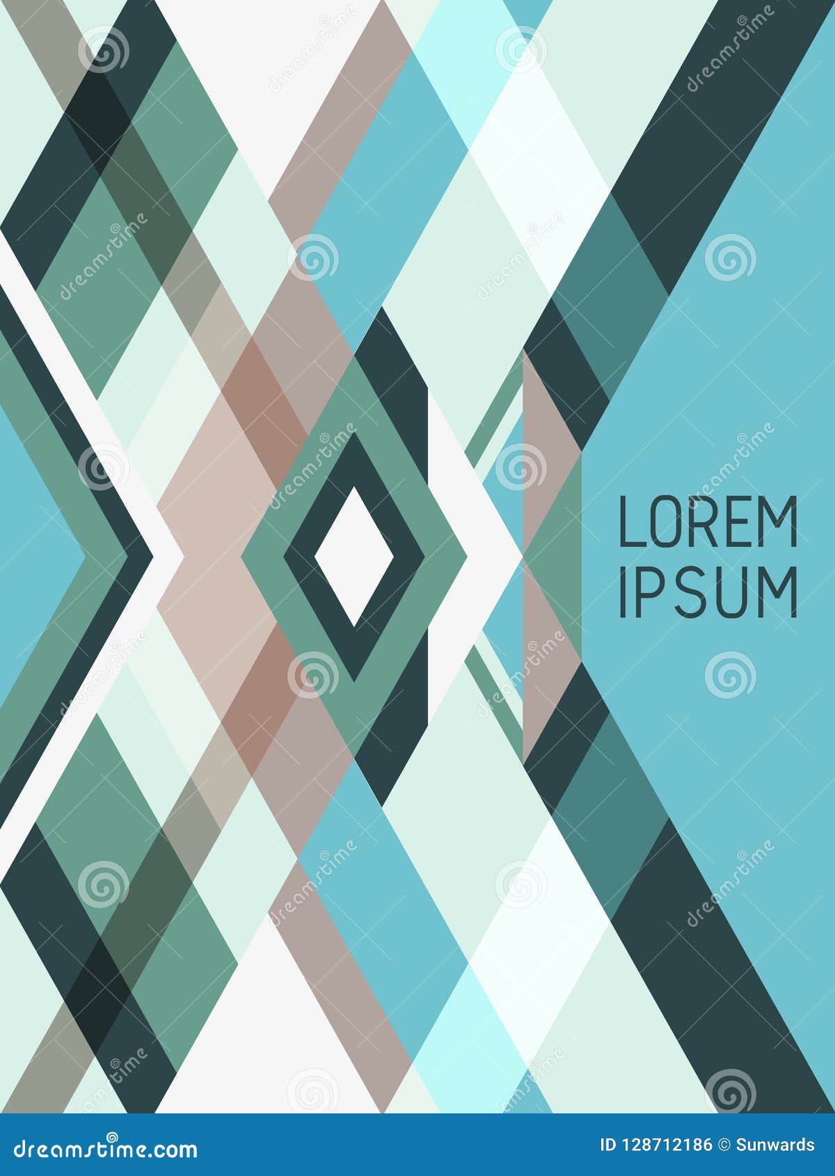 Cover Page Layout Vector Template Geometric Design with Triangle Stock ...