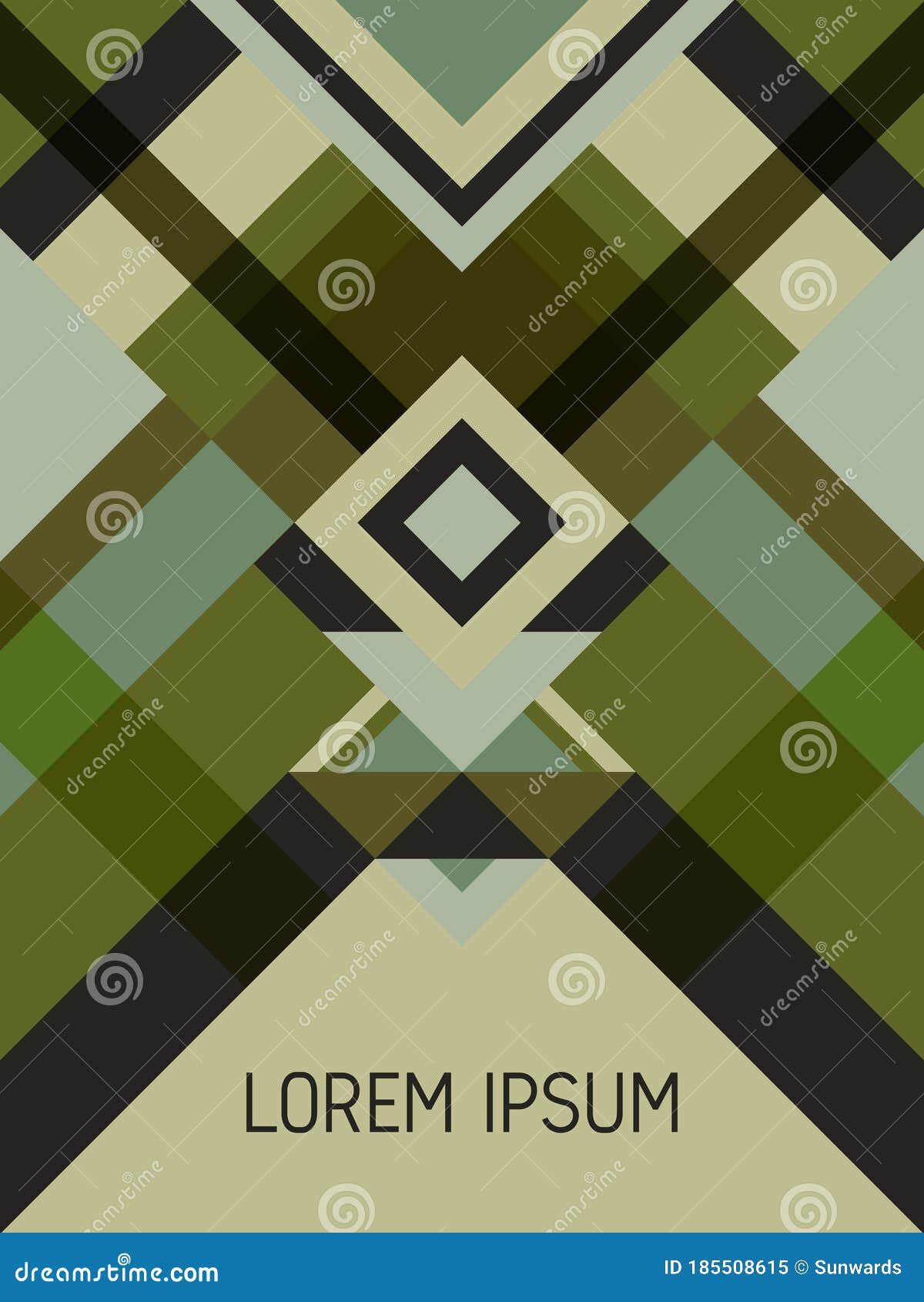 Cover Page Layout Vector Template Geometric Design with Triangles and ...