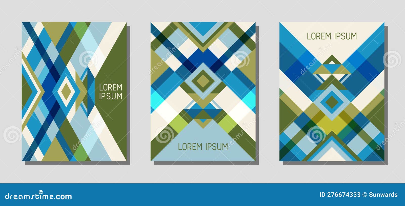 Cover Page Layout Vector Template Geometric Design with Triangles and ...