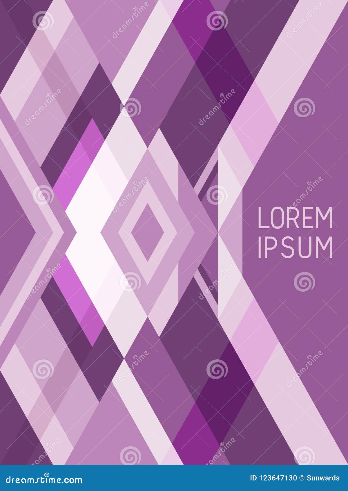 Cover Page Layout Vector Template Geometric Design with Triangles and ...