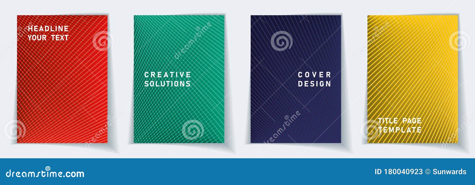 Cover Page Minimal Layout Vector Design Set. Stock Vector ...