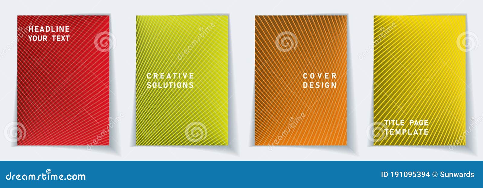 Cover Page Technical Layout Vector Design Set. Stock Illustration ...
