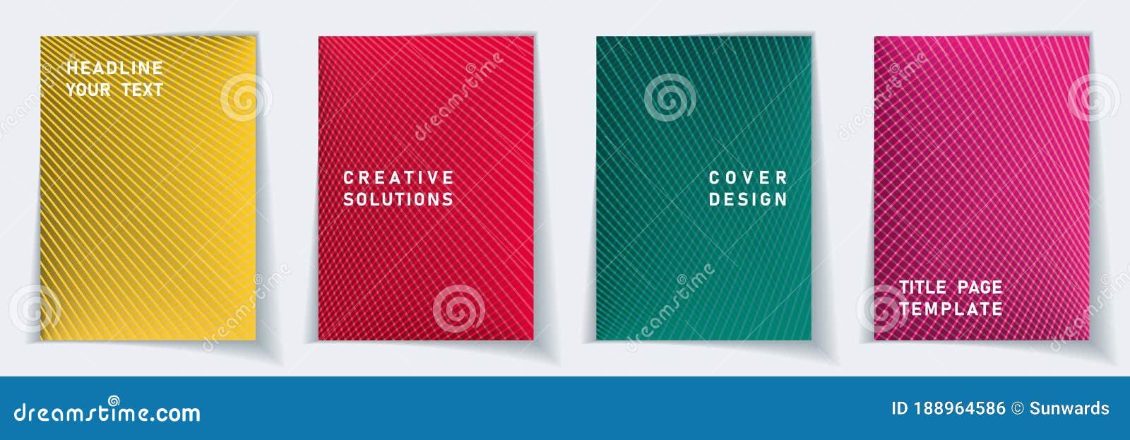 Cover Page Technical Layout Vector Design Set. Stock Vector ...