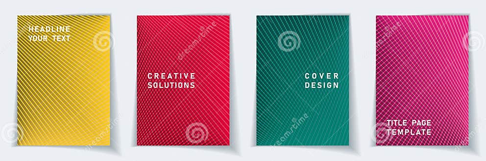 Cover Page Technical Layout Vector Design Set. Stock Vector ...