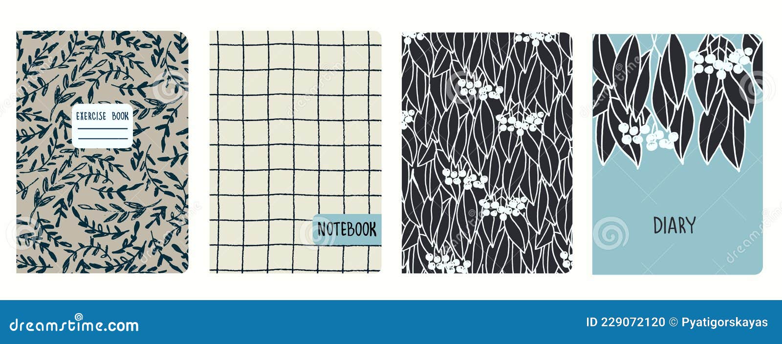 Cover Page Templates Based On Patterns With Branches, Berries ...