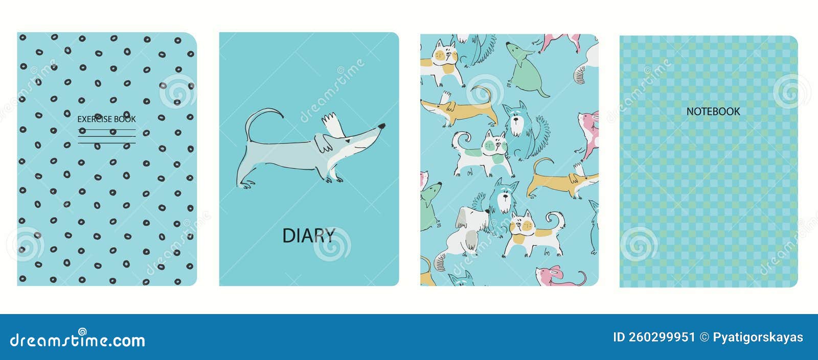 Cover Page Templates Based on Seamless Patterns with Doggies. Perfect ... Cover Page Templates Based on Seamless Patterns with Doggies. Perfect ...