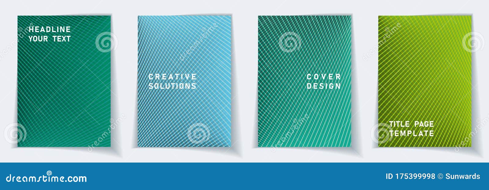 Cover Page Trendy Layout Vector Design Set. Stock Vector - Illustration ...