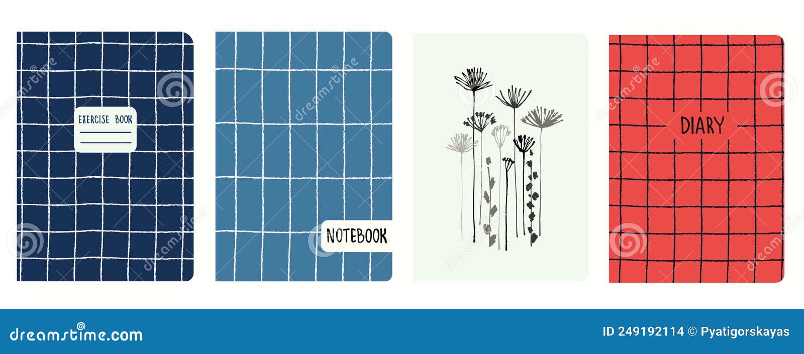 Cover Page Vector Templates With Hand Drawn Apiaceae Flowering Plant ...