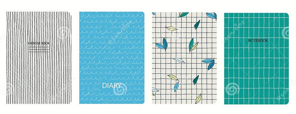 Cover Page Vector Templates with Hand Drawn Lemon Headers Isolated and ...