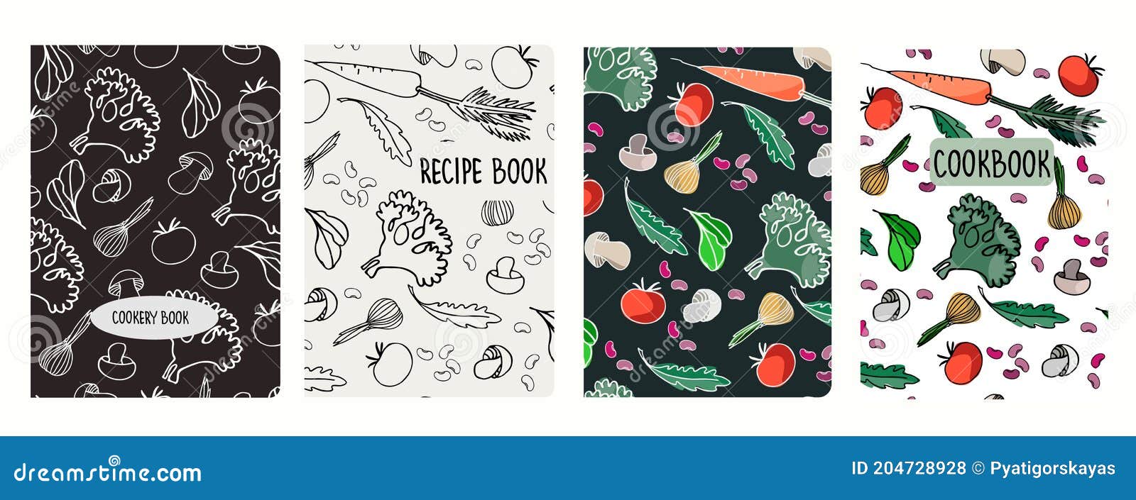 Cover Page Templates for Recipe Books Based on Seamless Patterns with ... Cover Page Templates for Recipe Books Based on Seamless Patterns with ...