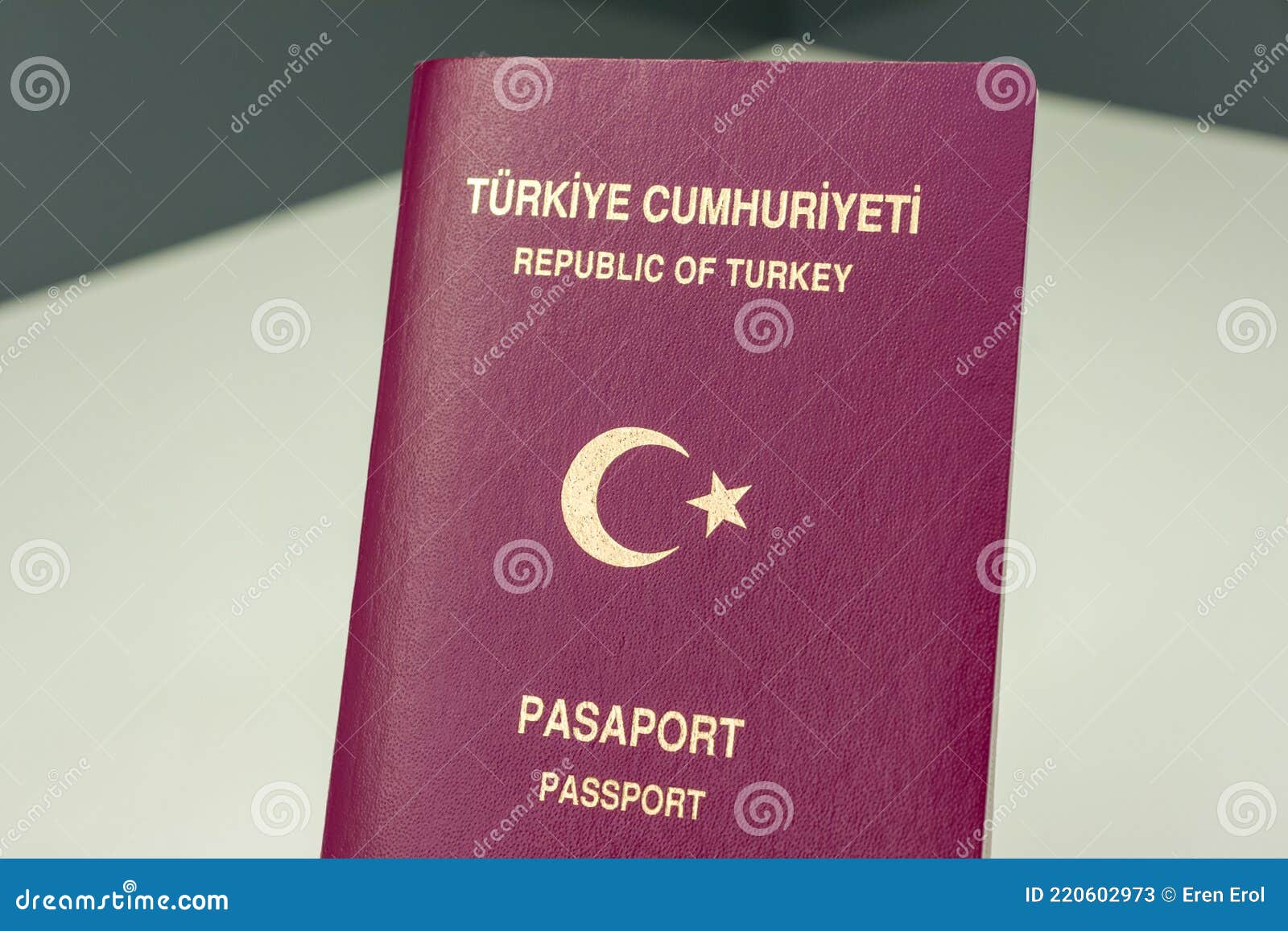 Turkish Passport - Republic of Turkey Stock Image - Image of brown ...