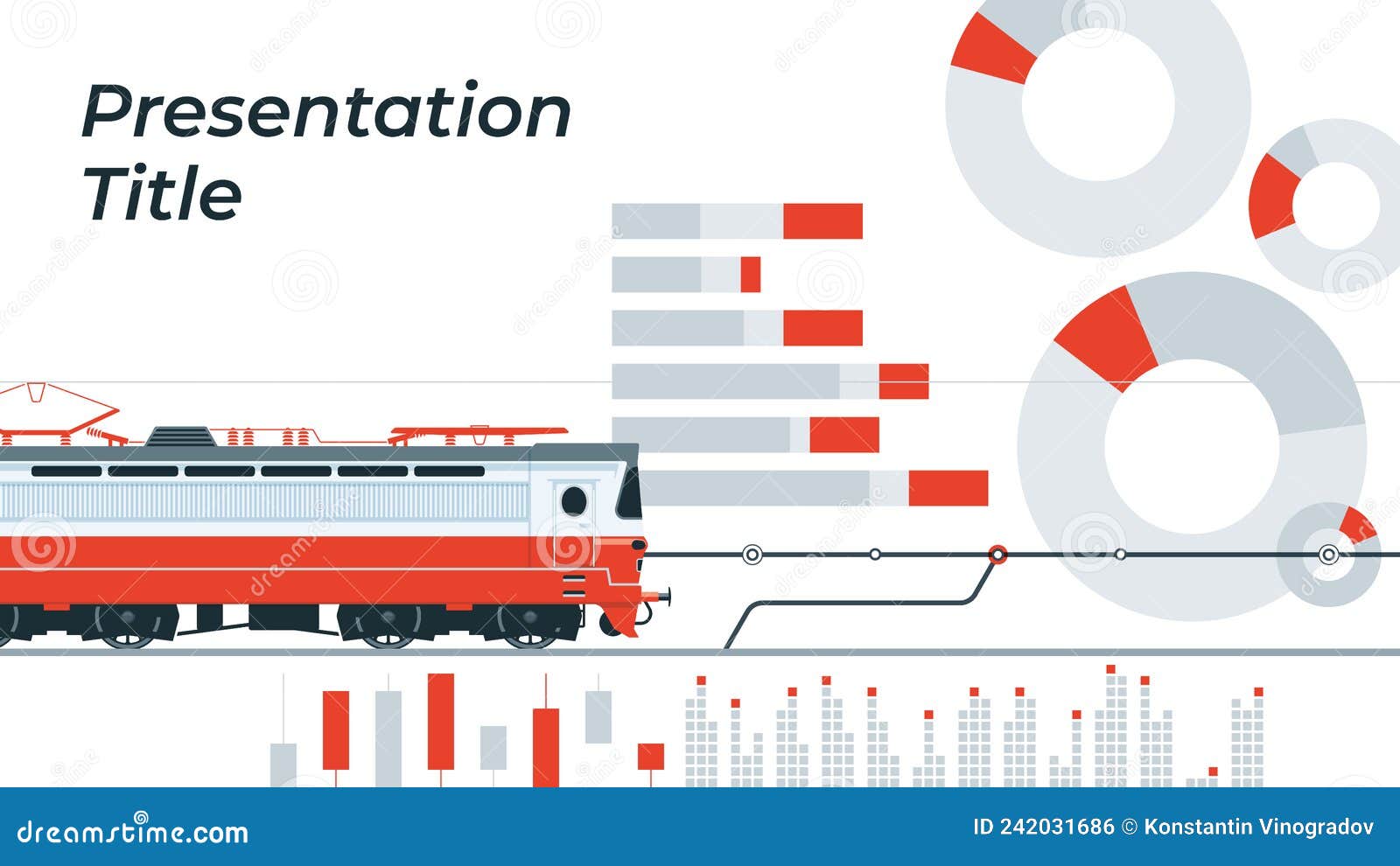 Cover for Presentations on Railways. Vector Illustration Stock Vector ...