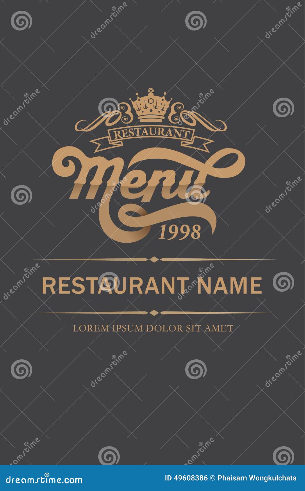 Cover Restaurant Menu Design Stock Vector - Illustration of bistro ...