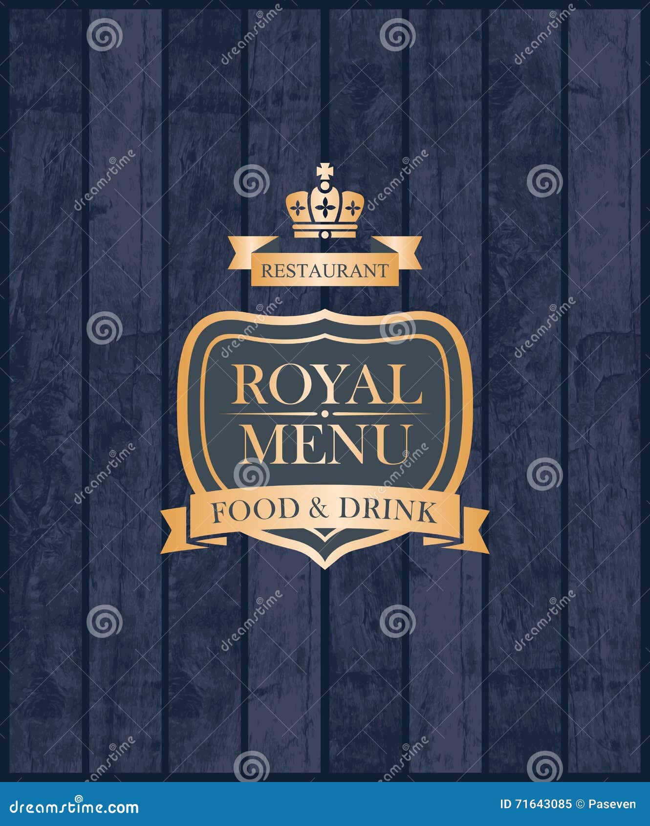 Royal Menu For Restaurant Or Cafe With Price List Cartoon Vector ...