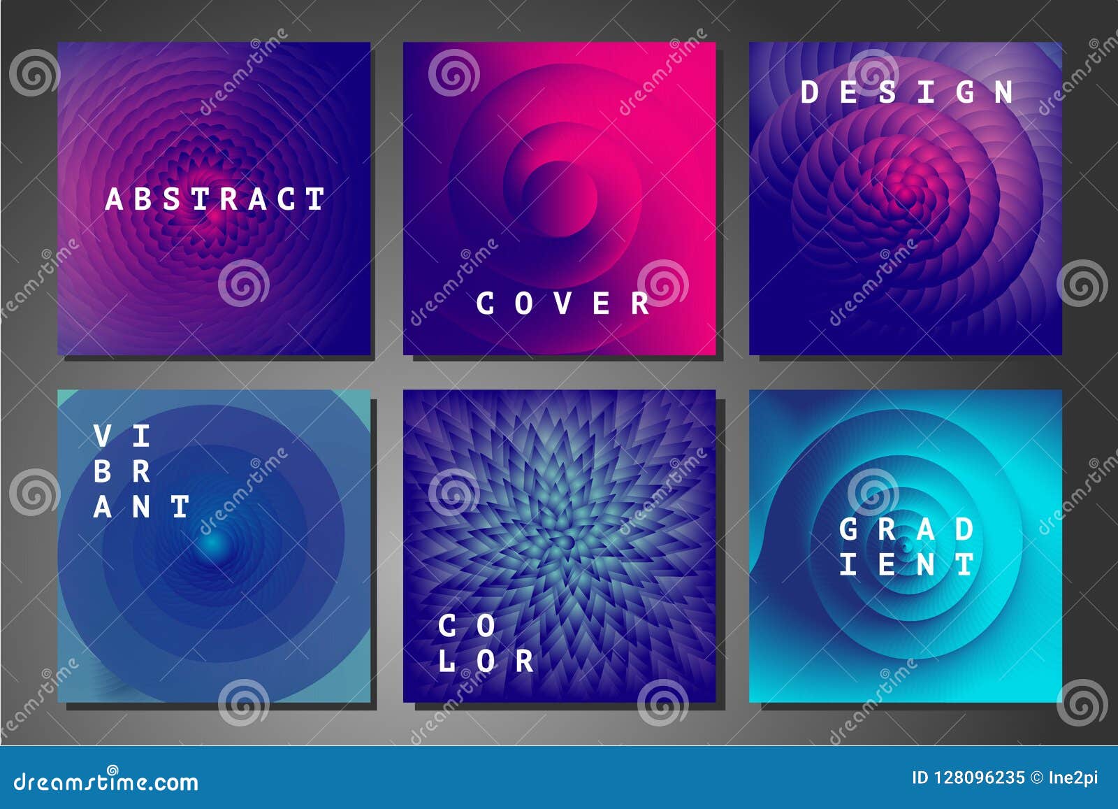 Cover Set with Abstract Backgrounds. Vector Geometry Patterns with ...
