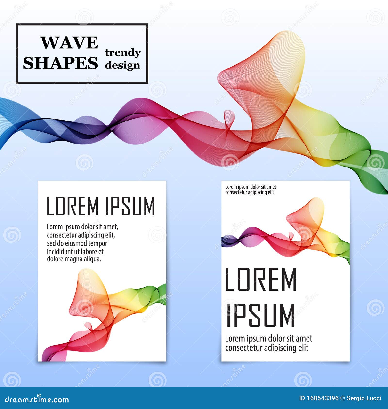Cover Set Abstract Design. Flow Shapes Vector. Stock Vector ...