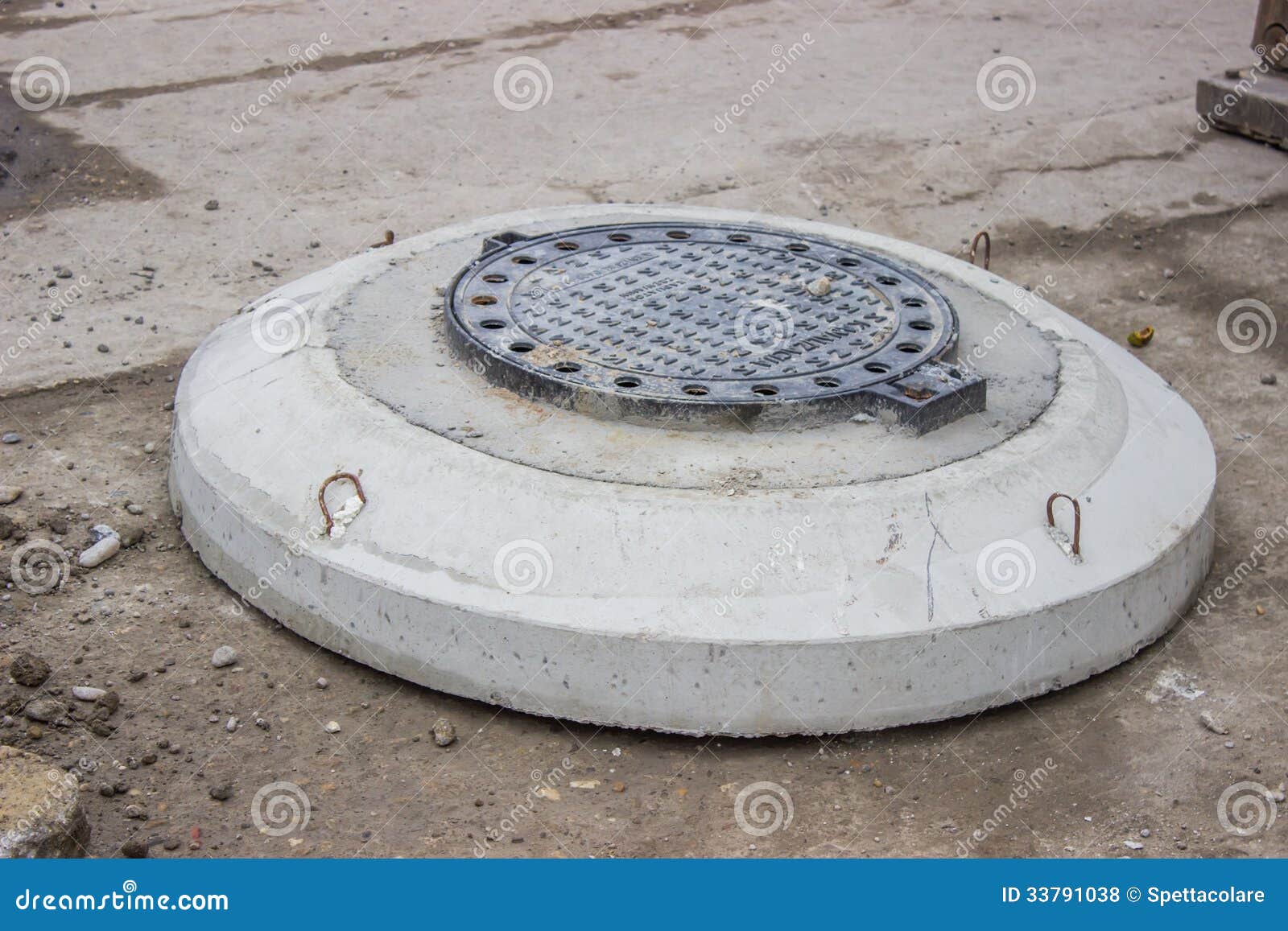 Cover Slab with Cast Iron Cover Stock Photo - Image of object, rust ...