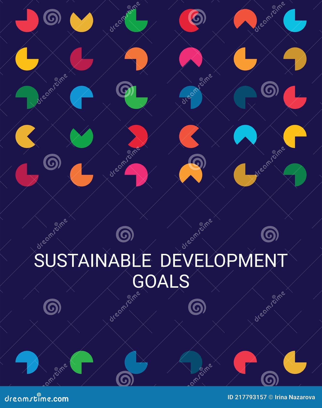 Cover. Sustainable Development Goals Colors. Vector Illustration ...