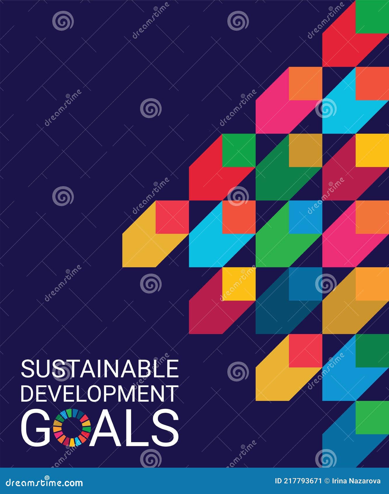 Cover. Sustainable Development Goals Colors Stock Vector - Illustration ...