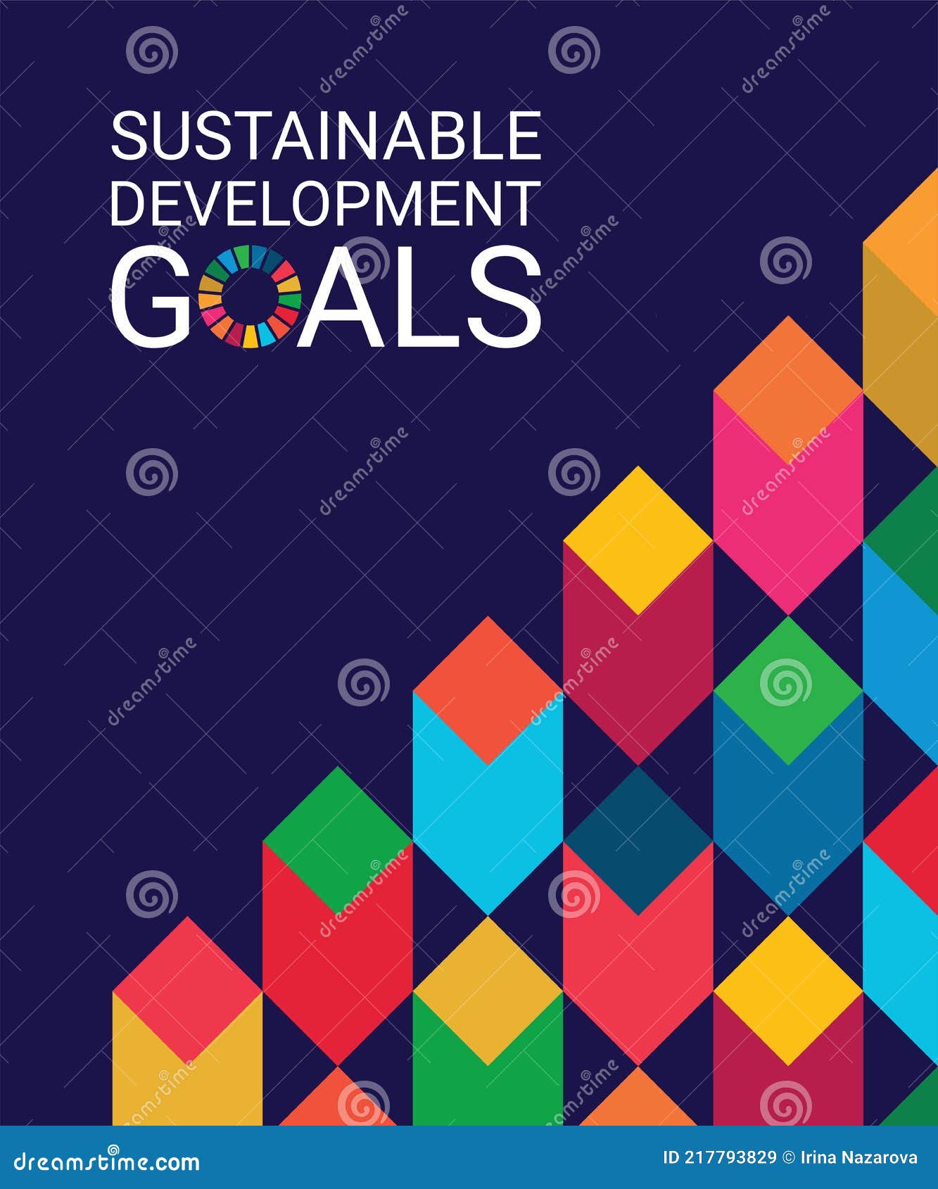 Cover. Sustainable Development Goals Colors Stock Vector - Illustration ...