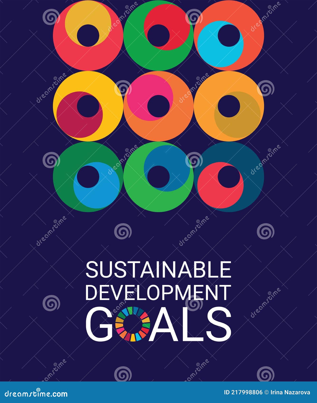 Cover. Sustainable Development Goals Colors Stock Vector - Illustration ...