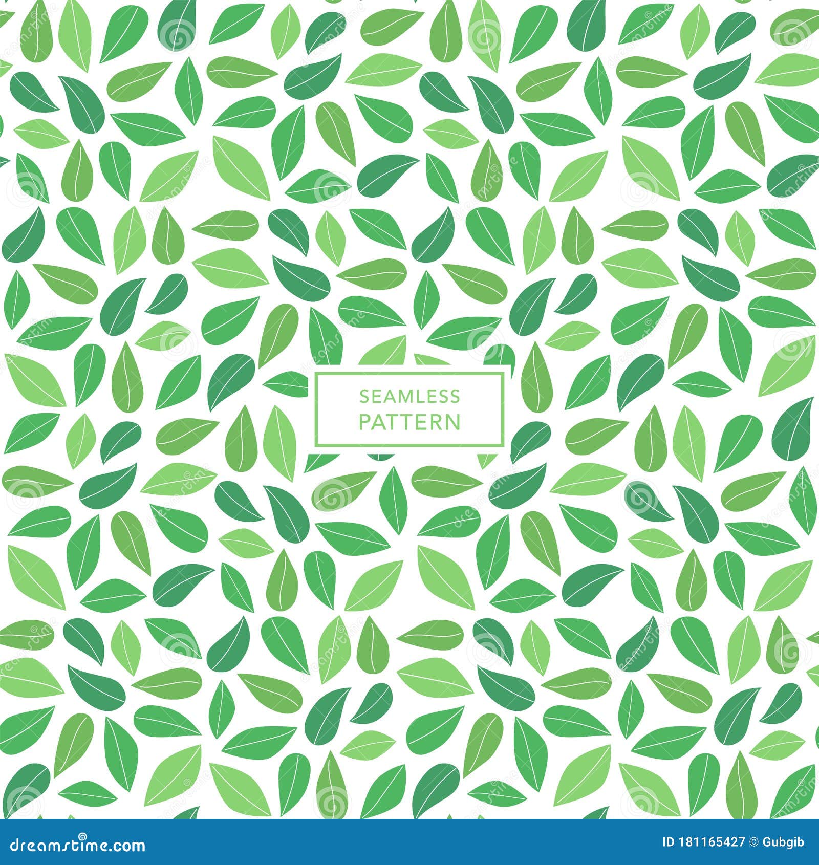 Cover Template Design of Seamless Leaves Pattern Stock Vector ...