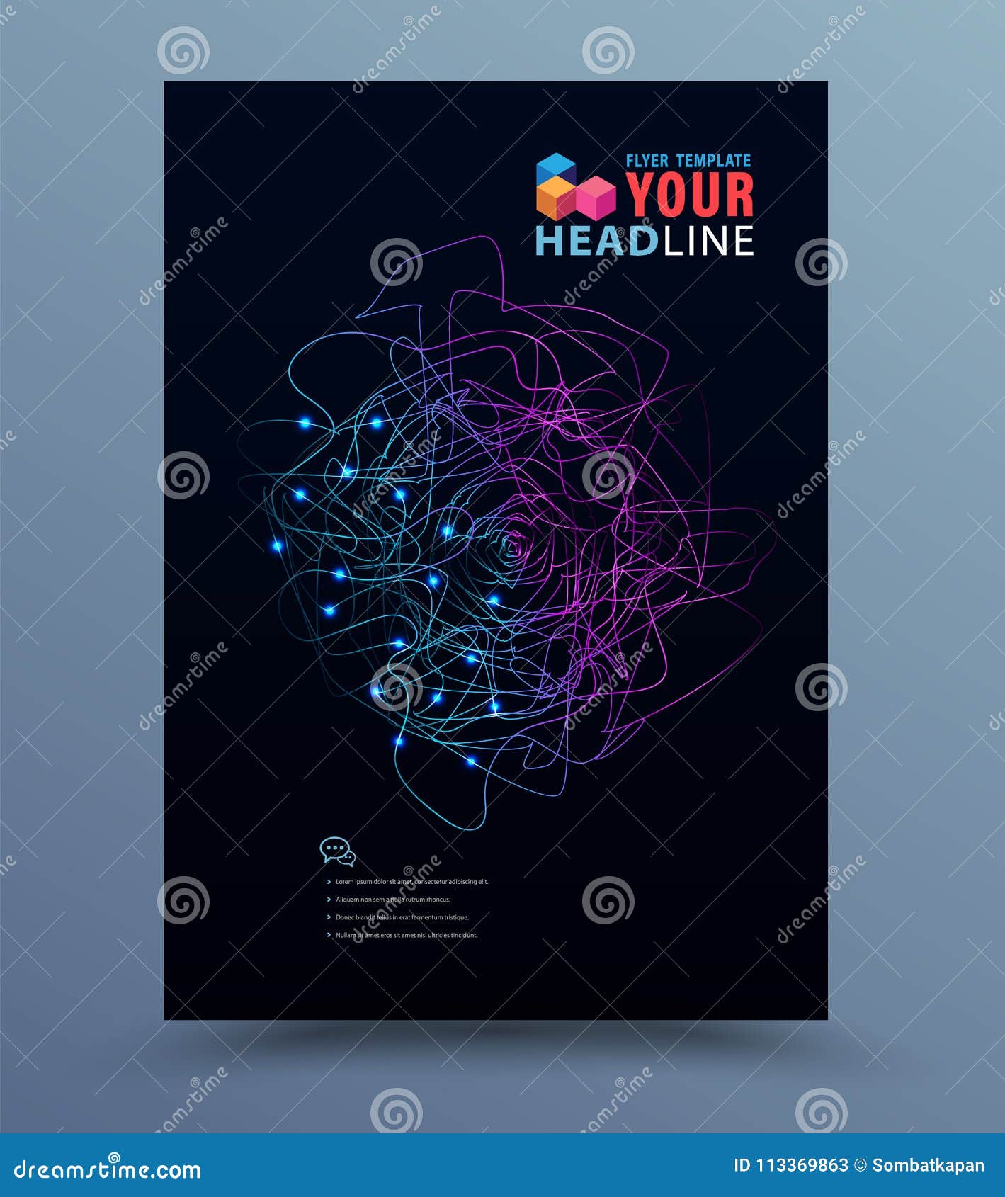 Cover template technology stock vector. Illustration of chaos - 113369863