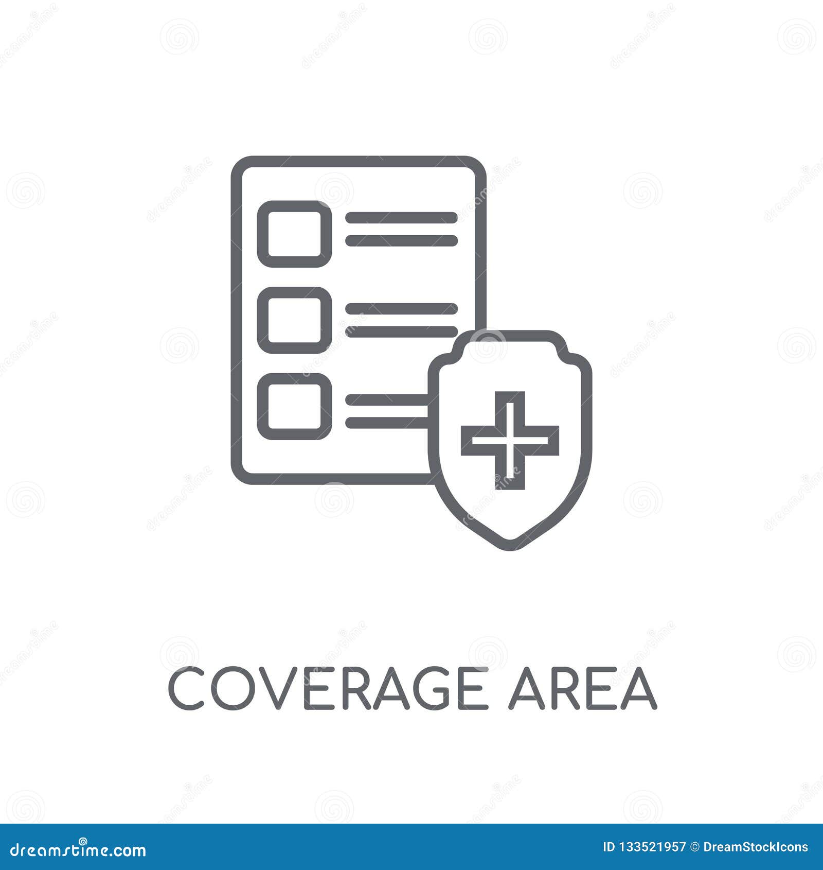 Coverage Area Linear Icon. Modern Outline Coverage Area Logo Con Stock ...