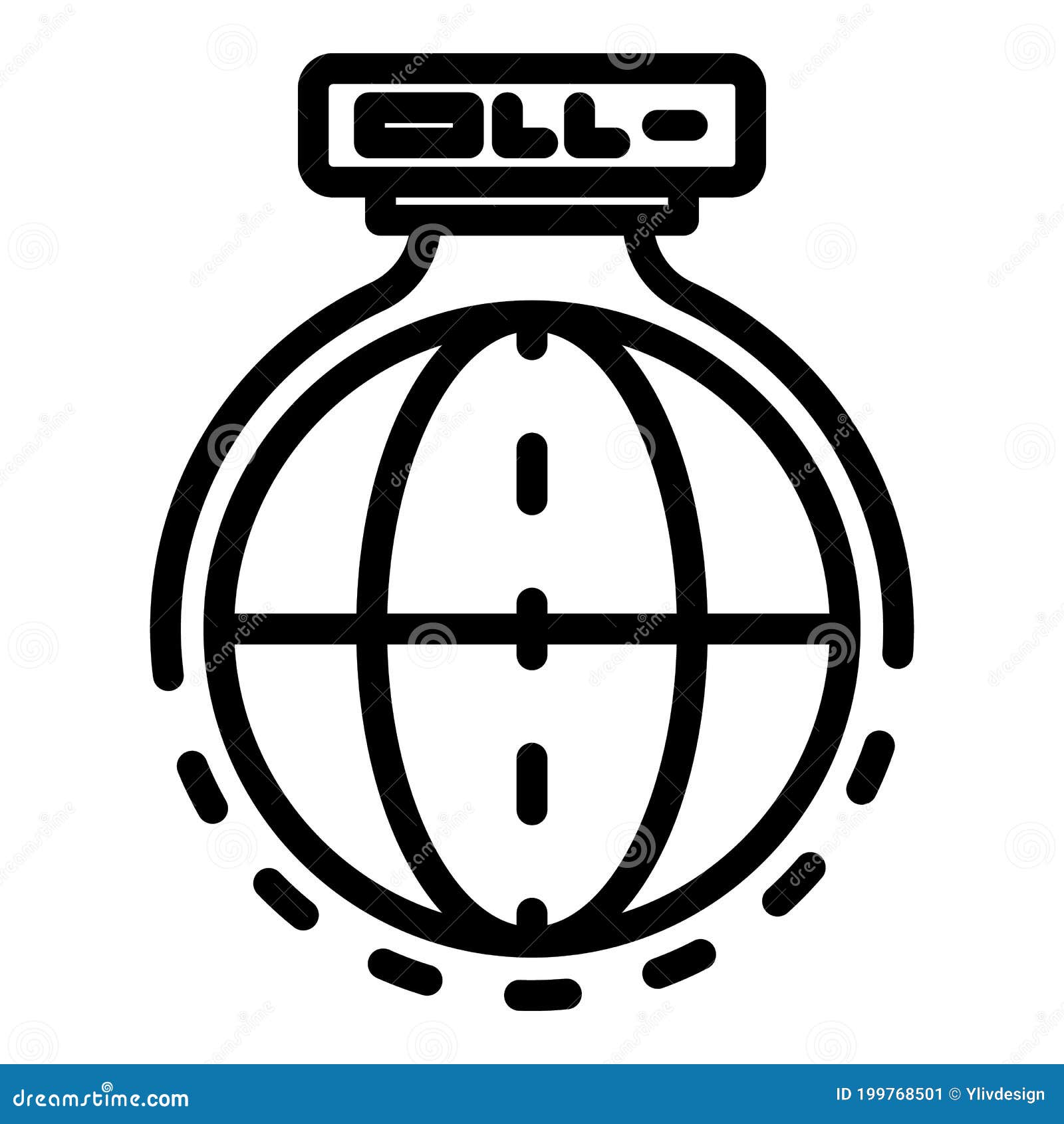 Coverage Global Network Icon, Outline Style Stock Vector - Illustration ...