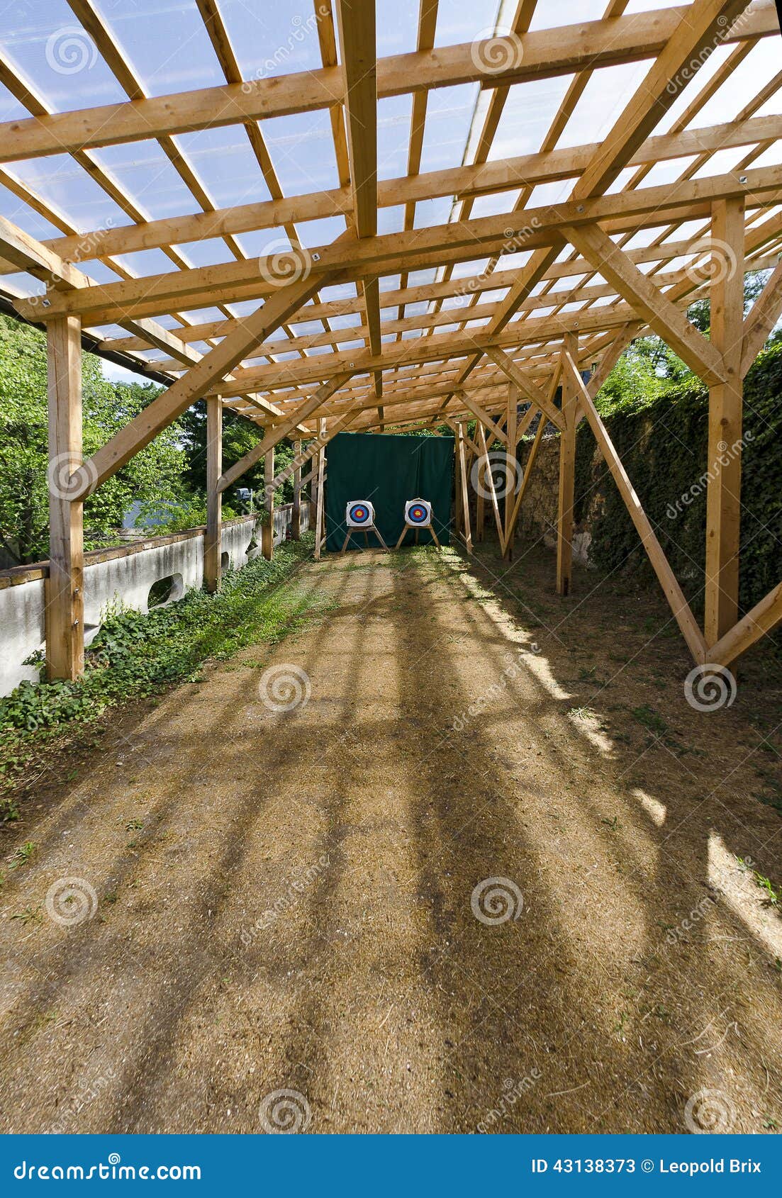Covered archery range stock image. Image of range, round - 43138373