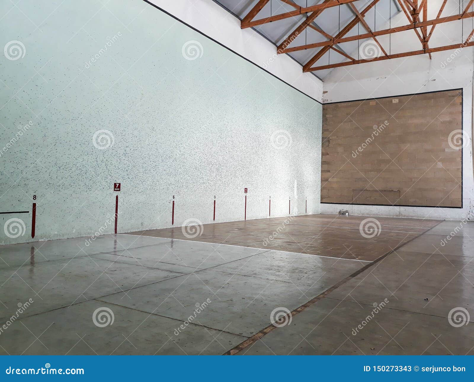 Covered Ball Fronton and No One Playing Stock Image - Image of court ...