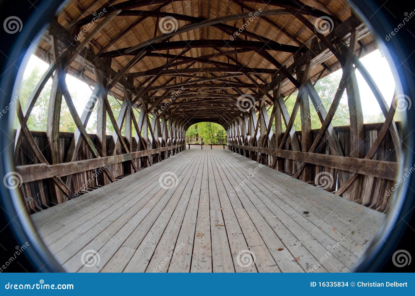 Covered bridge interior stock photo. Image of wide, built - 16335834