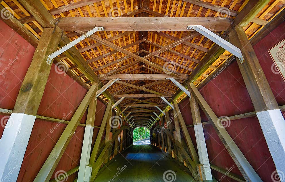 Covered bridge interior stock image. Image of view, bridge - 43367673