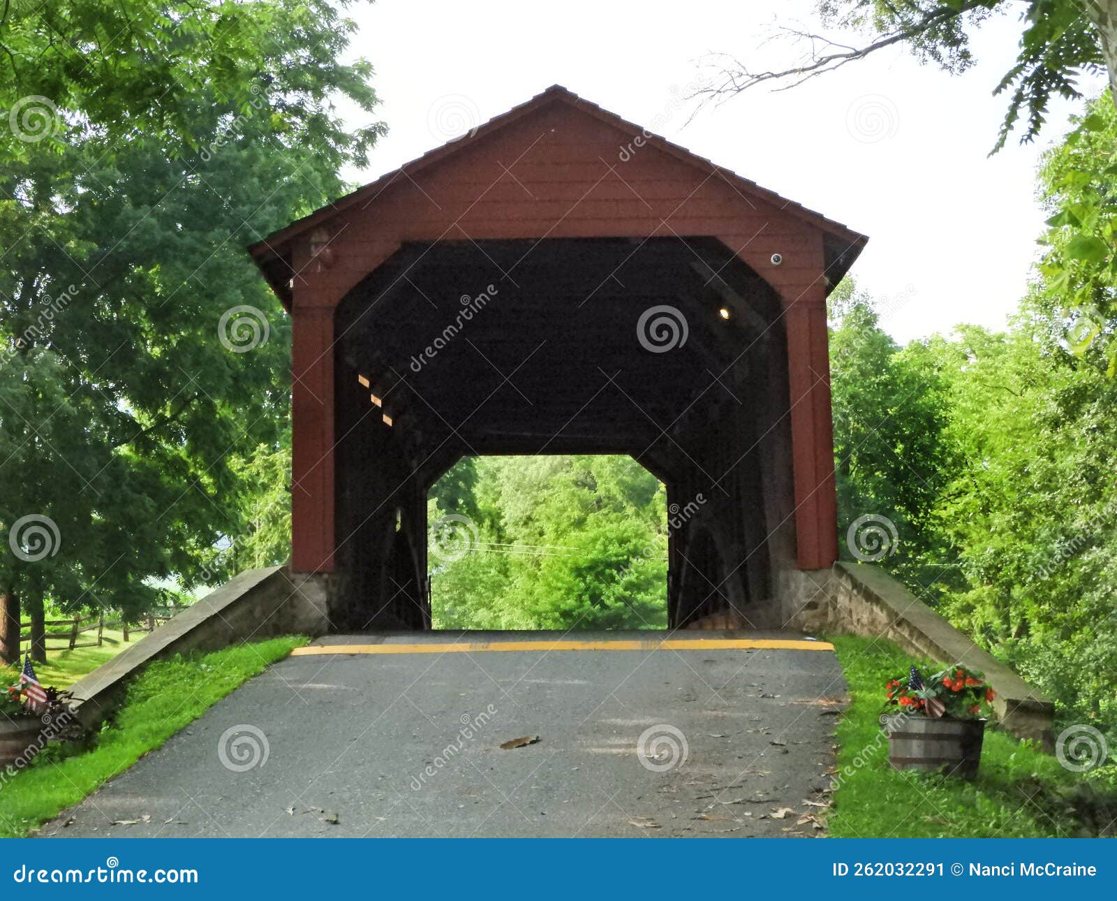1859 Covered Bridge National Historic Poole Forge USA Stock Image ...