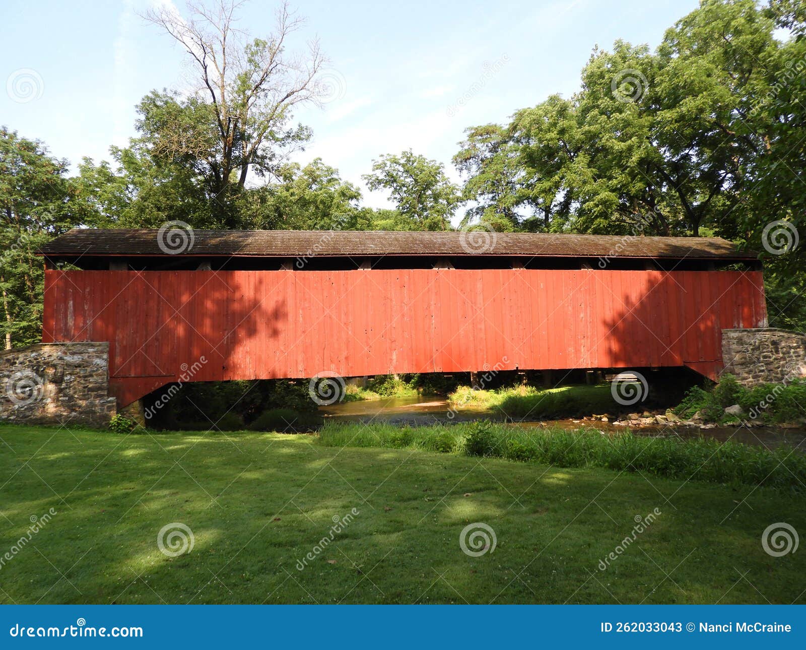 1859 Covered Bridge at Poole Forge Narvon Pennsylvania Stock Image ...